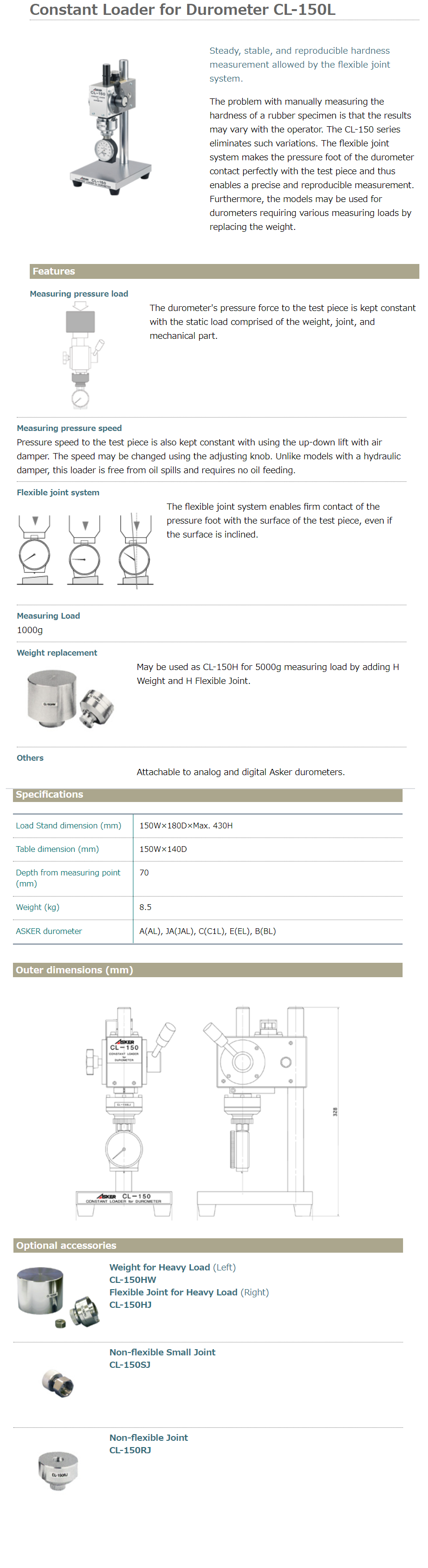 Ichiban Precision Sdn Bhd - Asker - Asker Constant Loader for Durometer